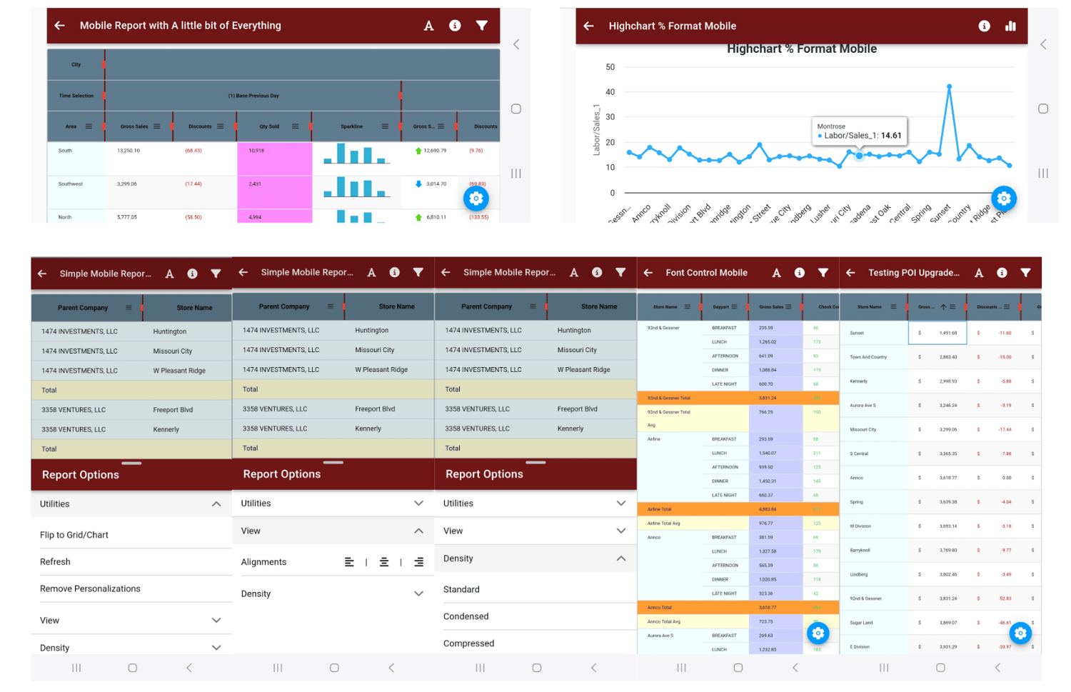 All New Mirus Mobile Restaurant Reporting Experience